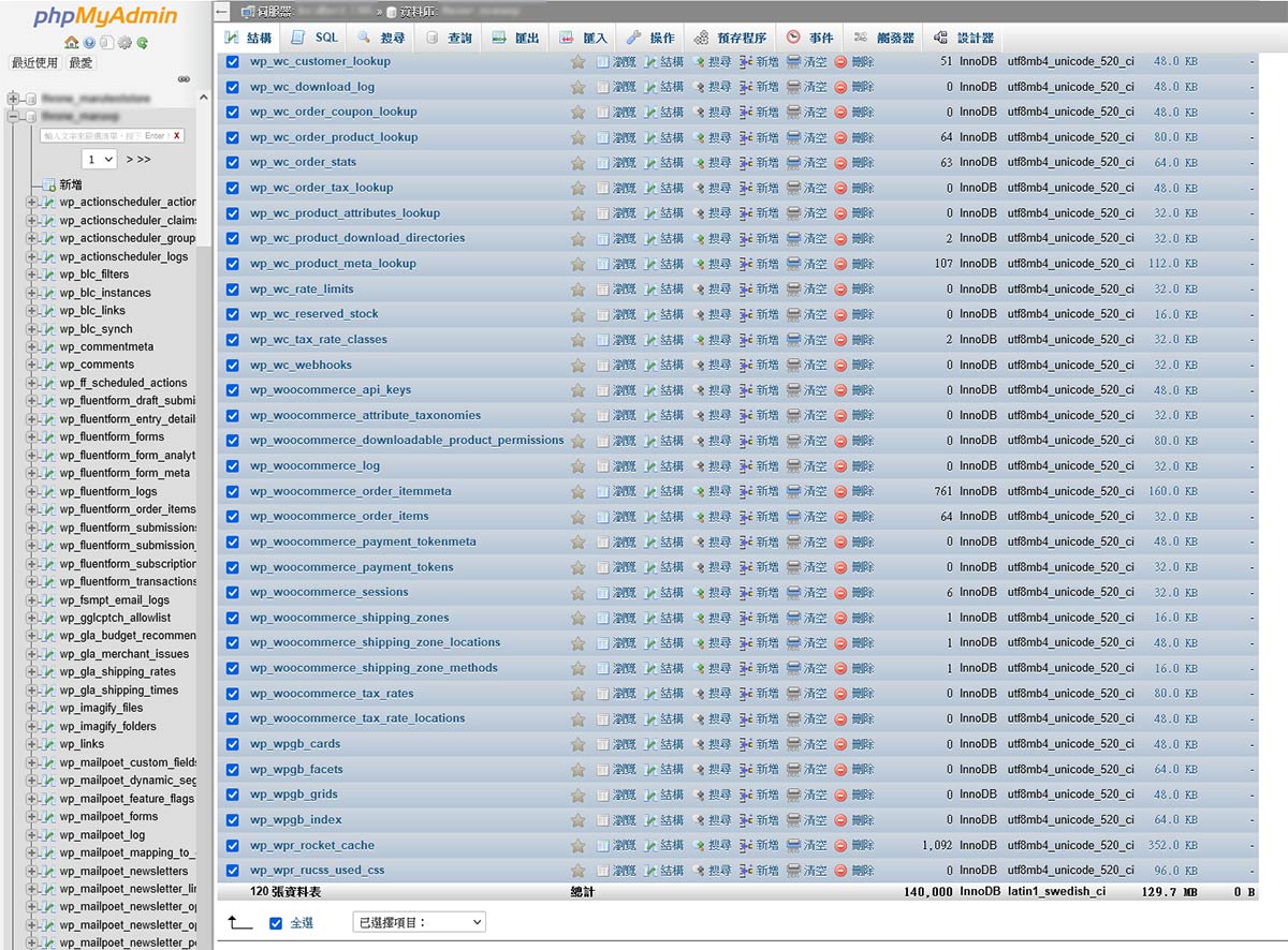 一鍵加速網站-最佳化資料庫